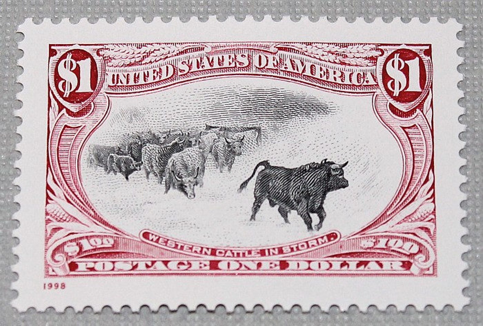 FIVE 1-dollar Cattle Stamps Pack of 5 Vintage Unused Postage - Etsy