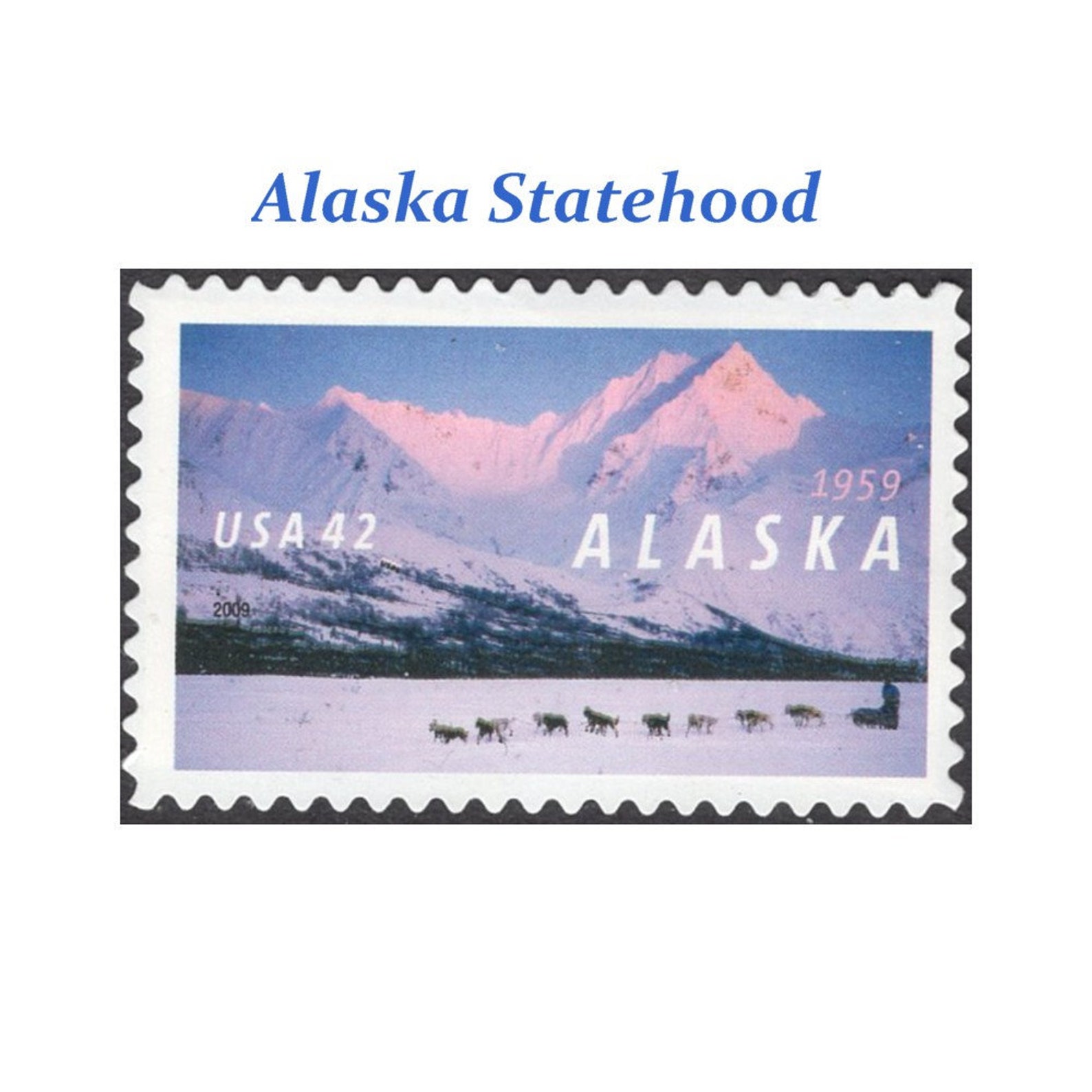 42c Alaska Statehood stamp Vintage Unused Postage Stamp | Etsy