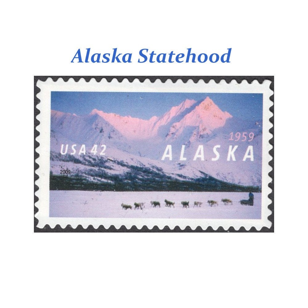 42c Alaska Statehood Stamp | Vintage Unused Postage Stamp | Pack of 5 ...
