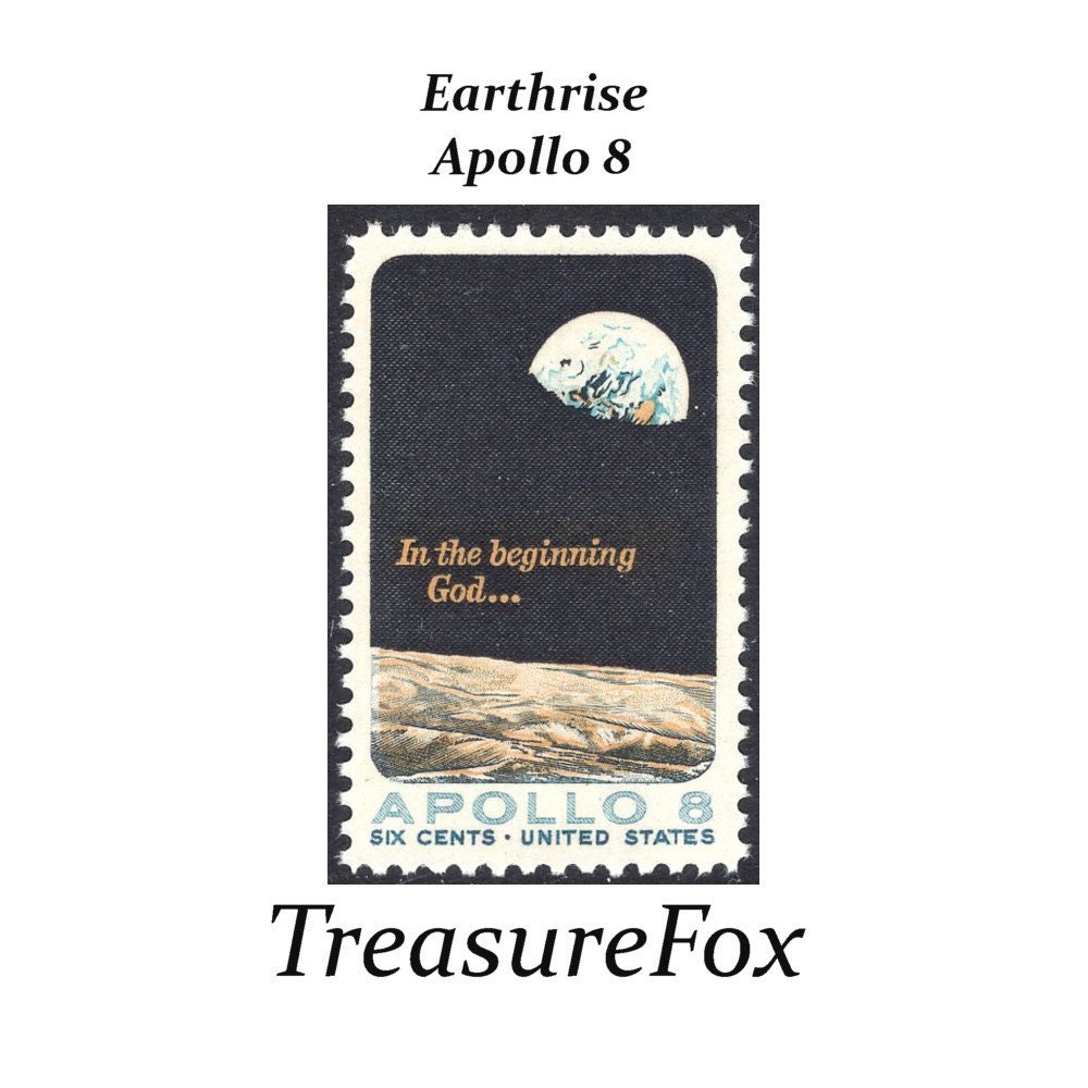 6c Apollo 8 Moon Stamp .. Unused US Postage Stamps .. Pack of 10 Stamp ...