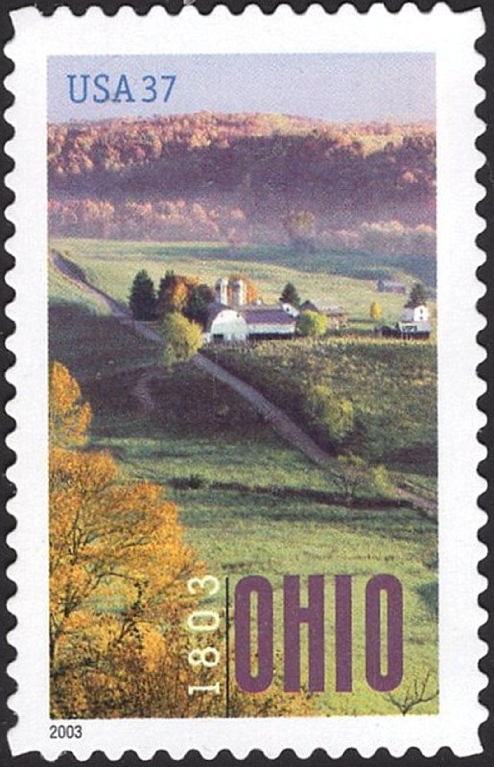 37c OHIO Statehood Stamp Vintage Unused US Postage Stamp | Etsy