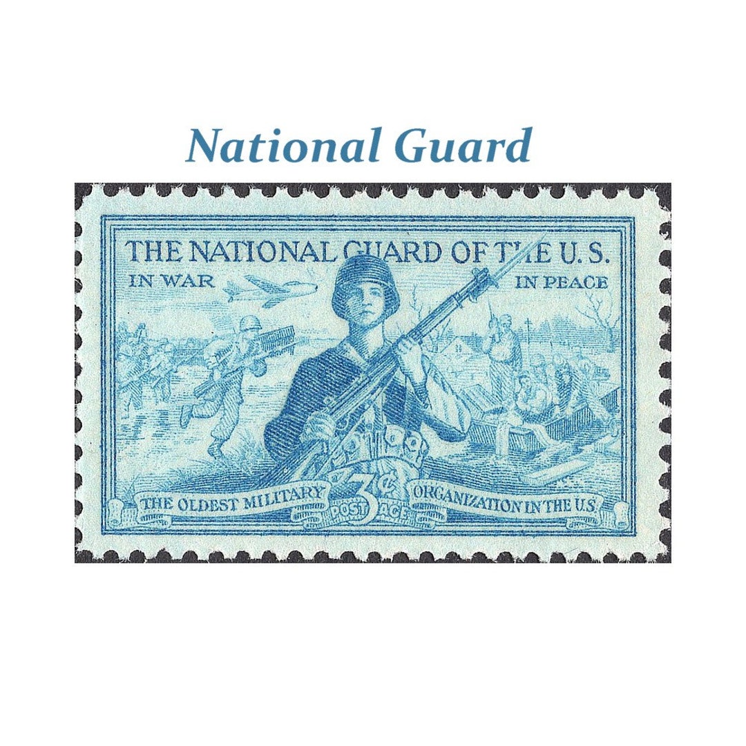3c U.S. National Guard Stamp .. Unused US Postage Stamps .. Pack of 10 ...