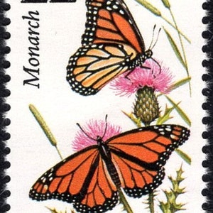 Five 22c Monarch Butterfly Stamps .. Unused US Postage Stamps .. Pack ...