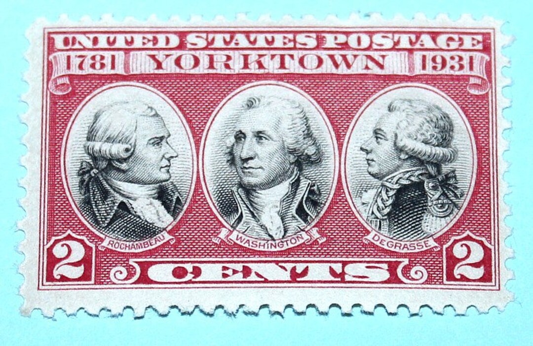 Vintage Unused US Postage Stamp .. 2c YORKTOWN Stamp of 1931.. Pack of ...