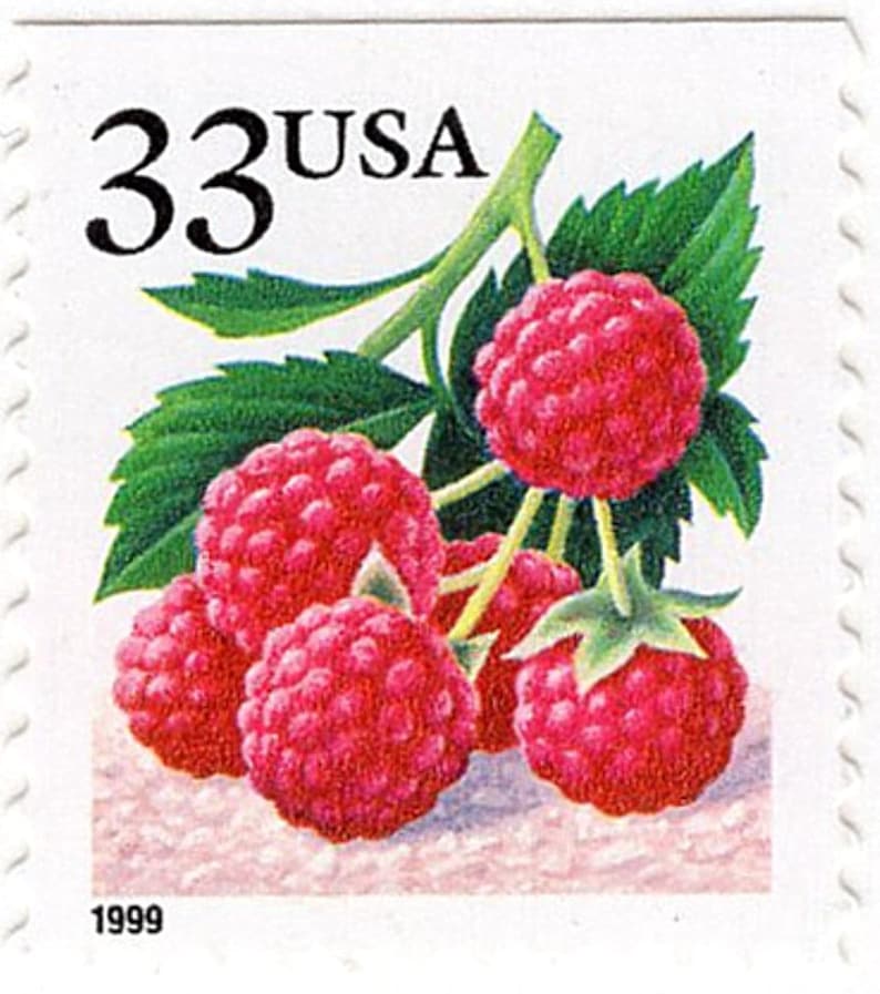 Five 33c Raspberry Stamps .. Unused US Postage Stamps .. | Etsy