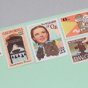 Classic Movies .. Unused Vintage Postage Stamps .. Enough to Mail 5 ...