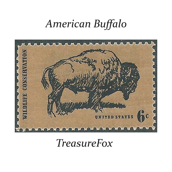 6 Cent Buffalo Stamp - Etsy