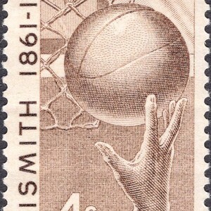 TWENTY 4c Basketball Stamps .. Vintage Unused US Postage Stamps ...