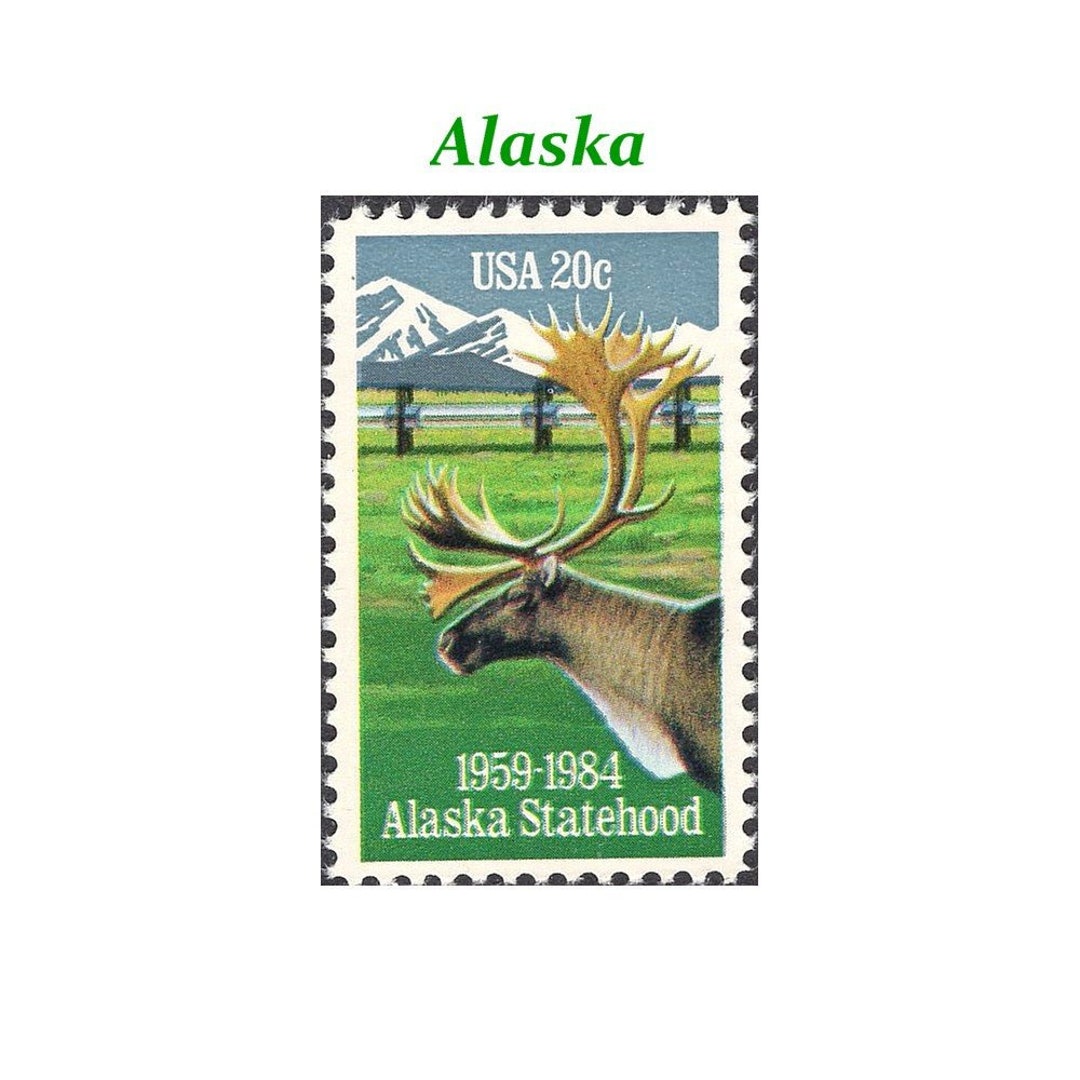 20c Alaska Statehood Stamp | Vintage Unused Postage Stamp | Pack of 10 ...