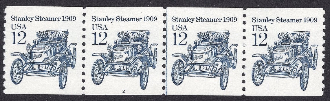 TEN 12c Stanley Steamer Stamps .. Transportation Series .. | Etsy