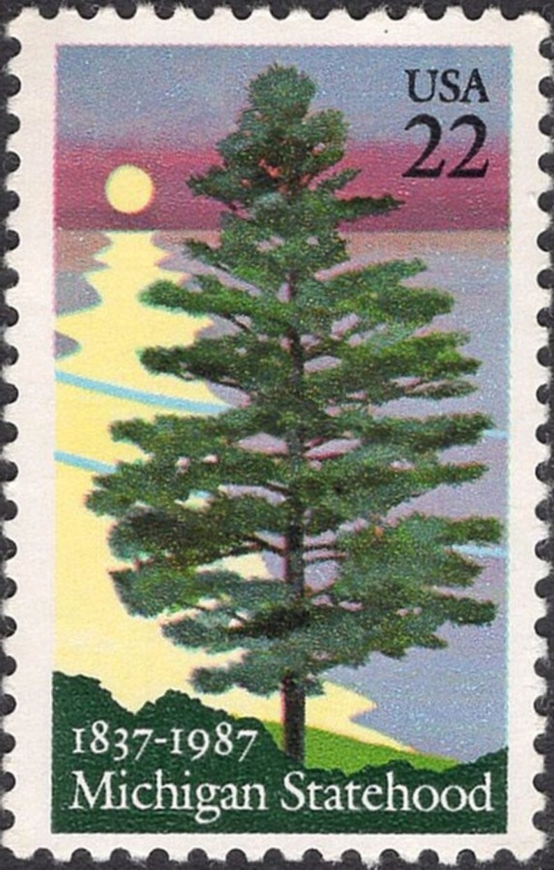 22c MICHIGAN Statehood Stamp | Vintage Unused US Postage Stamp | Pack ...