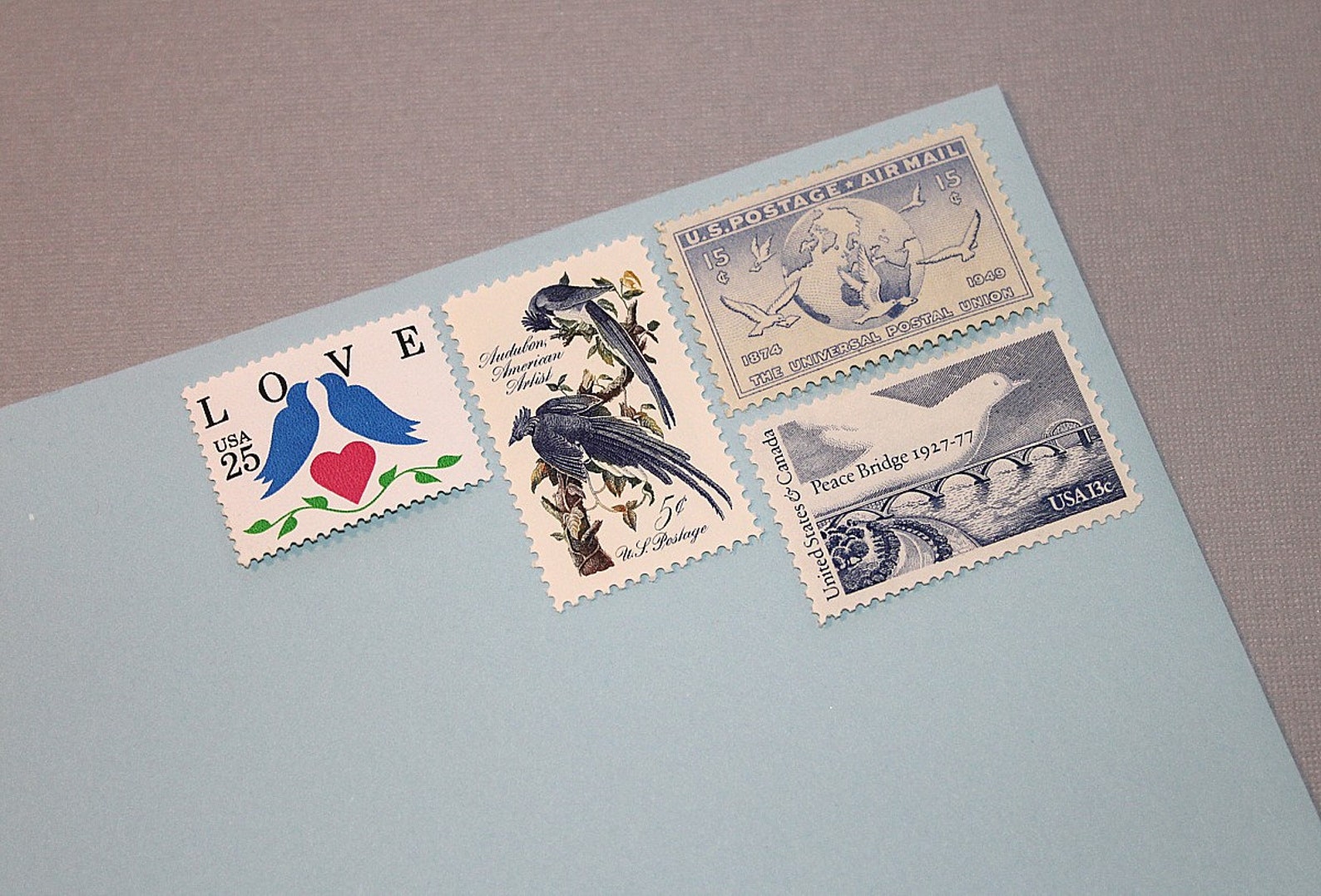 LOVE Blue Birds .. Unused Vintage Postage Stamps Mail 5 - Etsy