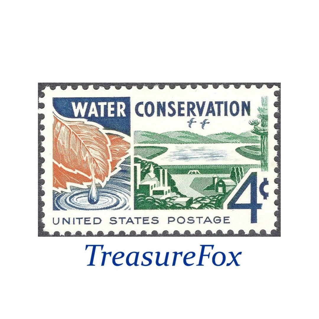TWENTY 4c Water Conservation Stamp .. Vintage Unused US Postage Stamp ...
