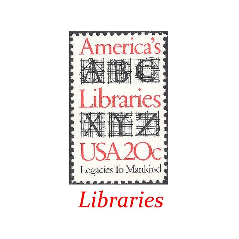 20c America's Libraries Stamp Vintage Unused Postage - Etsy