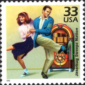 Five 33c Jitterbug Dancing Stamp | Unused US Postage Stamps | Swing ...