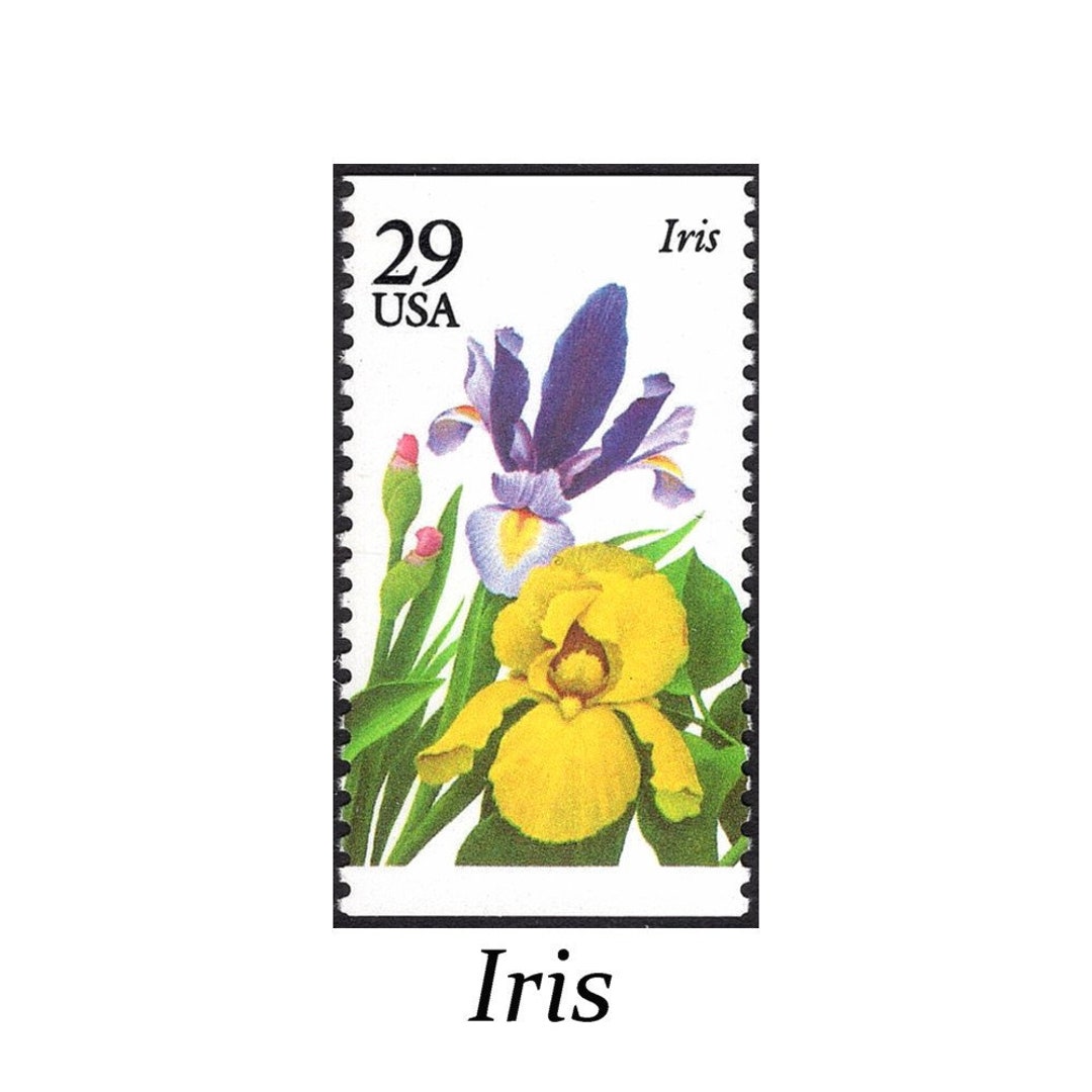 Five 29c Iris Flowers Stamps | Vintage Unused Postage Stamp | Pack of 5 ...