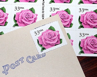 LOVE ROSES .. Unused Vintage US Postage Stamps .. Mail 10 - Etsy