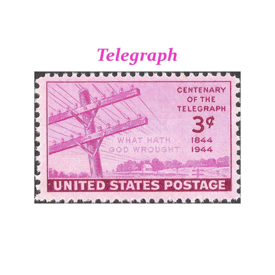 3c Telegraph Centenary Stamp .. Unused US Postage Stamps .. Pack of 10 ...