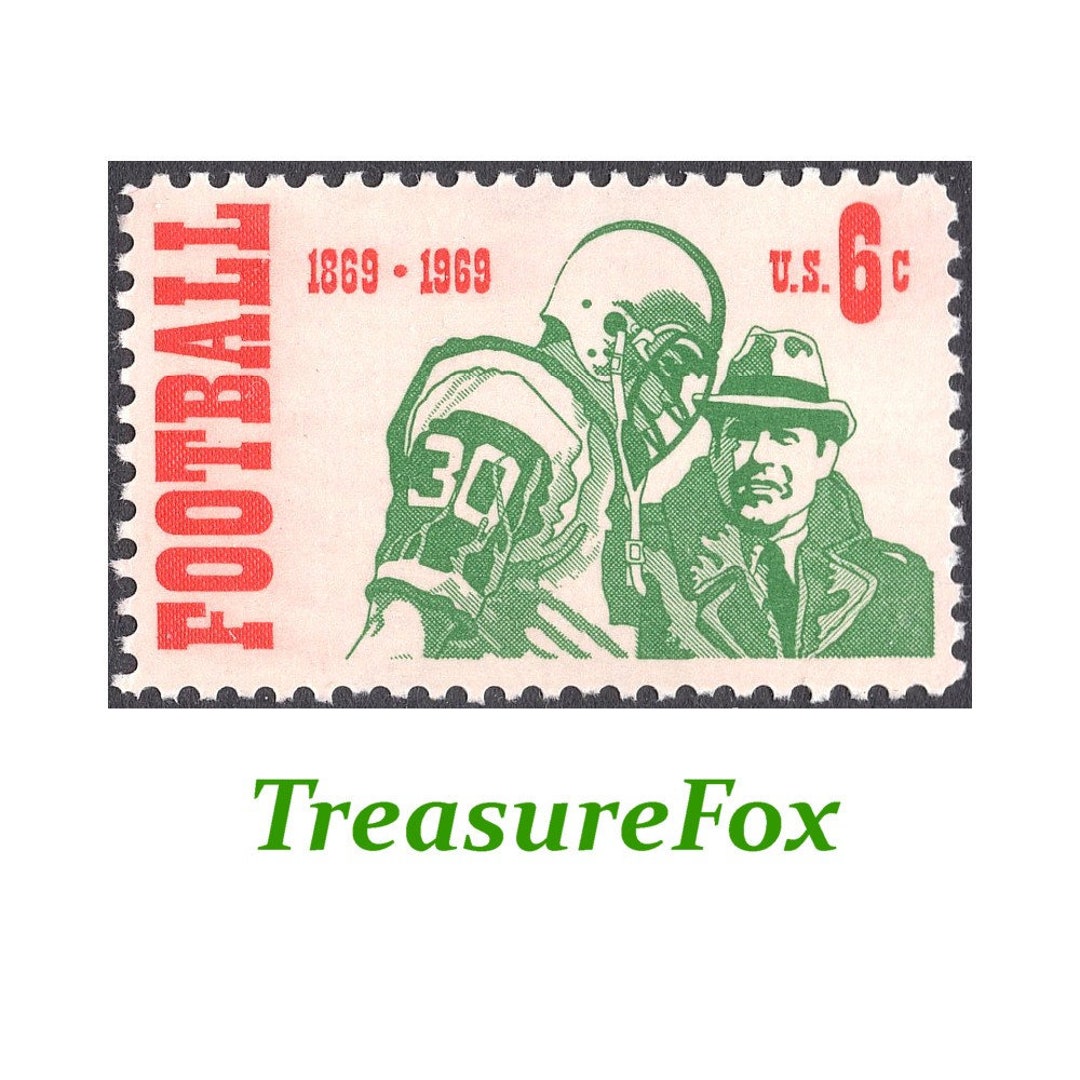 TWENTY 6c College Football Stamps .. Vintage Unused US Postage Stamps ...