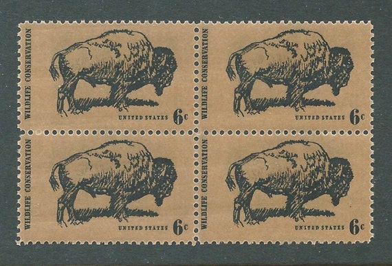 Buffalo Stamp Deep Red Stamps America Buffalo Rubber Cling Stamp
