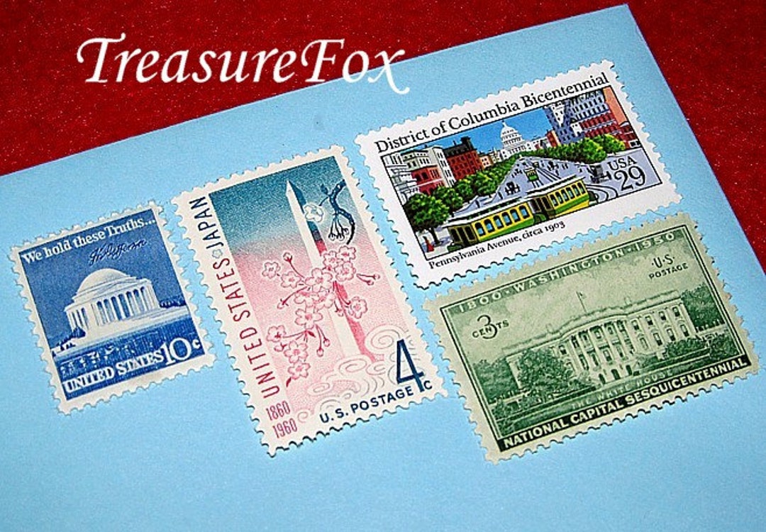 Washington DC | Unused Vintage Postage Stamps | Mail 5 Letters | 73c ...