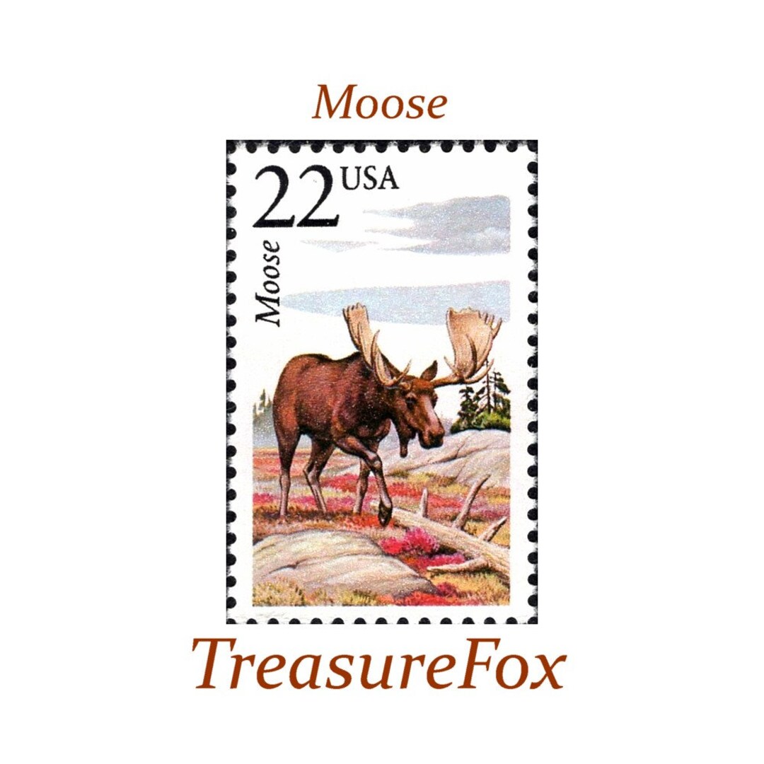 Five 22c Moose Stamp Unused US Postage Stamps Pack of 5 - Etsy