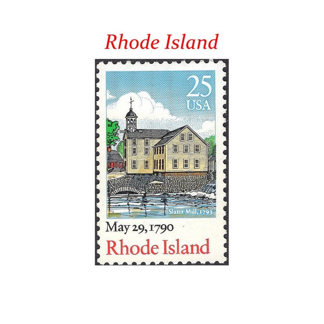 25c Rhode Island Statehood Stamp | Vintage Unused Postage Stamp | Pack ...
