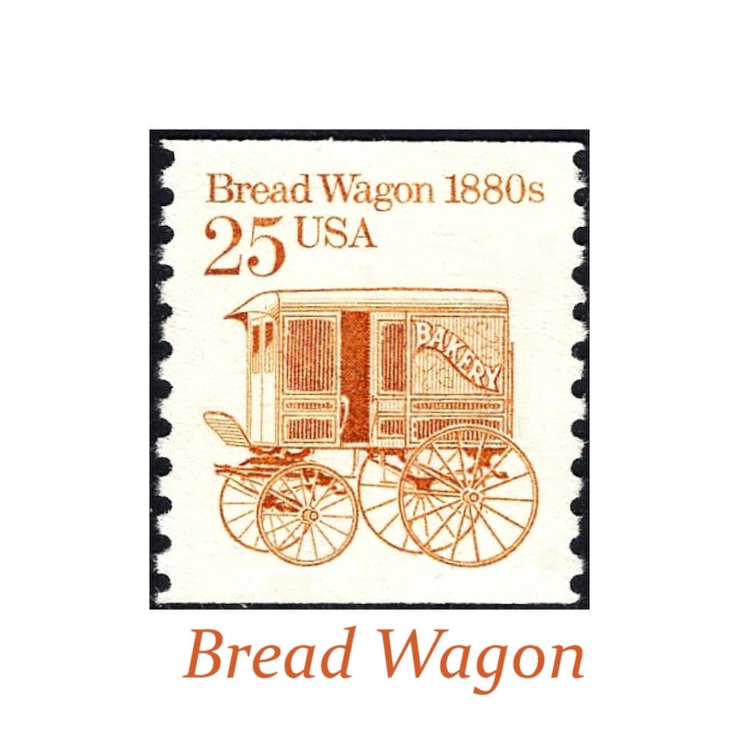 TEN 25c Bread Wagon Stamps | Transportation Series | Unused US Postage ...