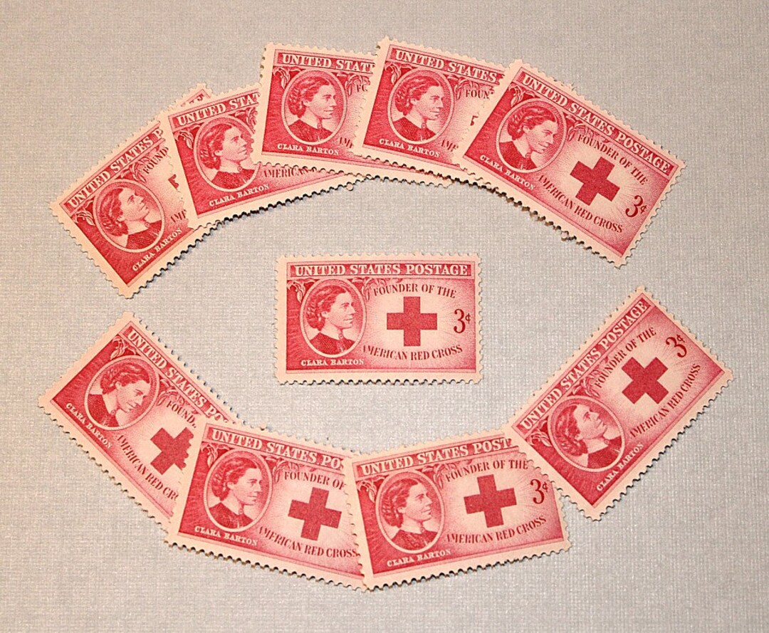 Pack of 50 | 3c Clara Barton-american Red Cross Stamps .. Unused US ...