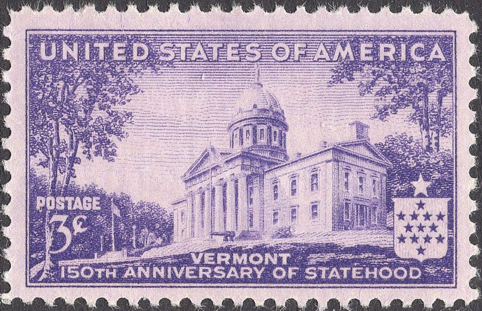 3c Vermont Statehood Stamp .. Unused US Postage Stamps .. Pack | Etsy