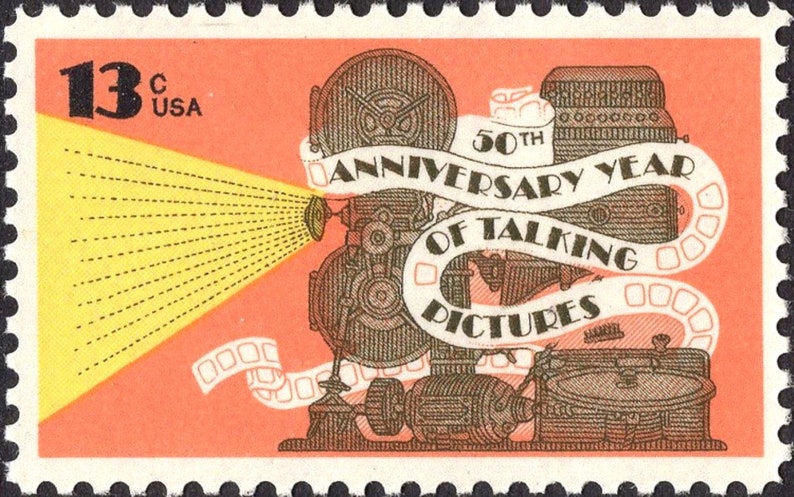 13c Talking Movies Stamps Vintage Unused Postage Stamp - Etsy