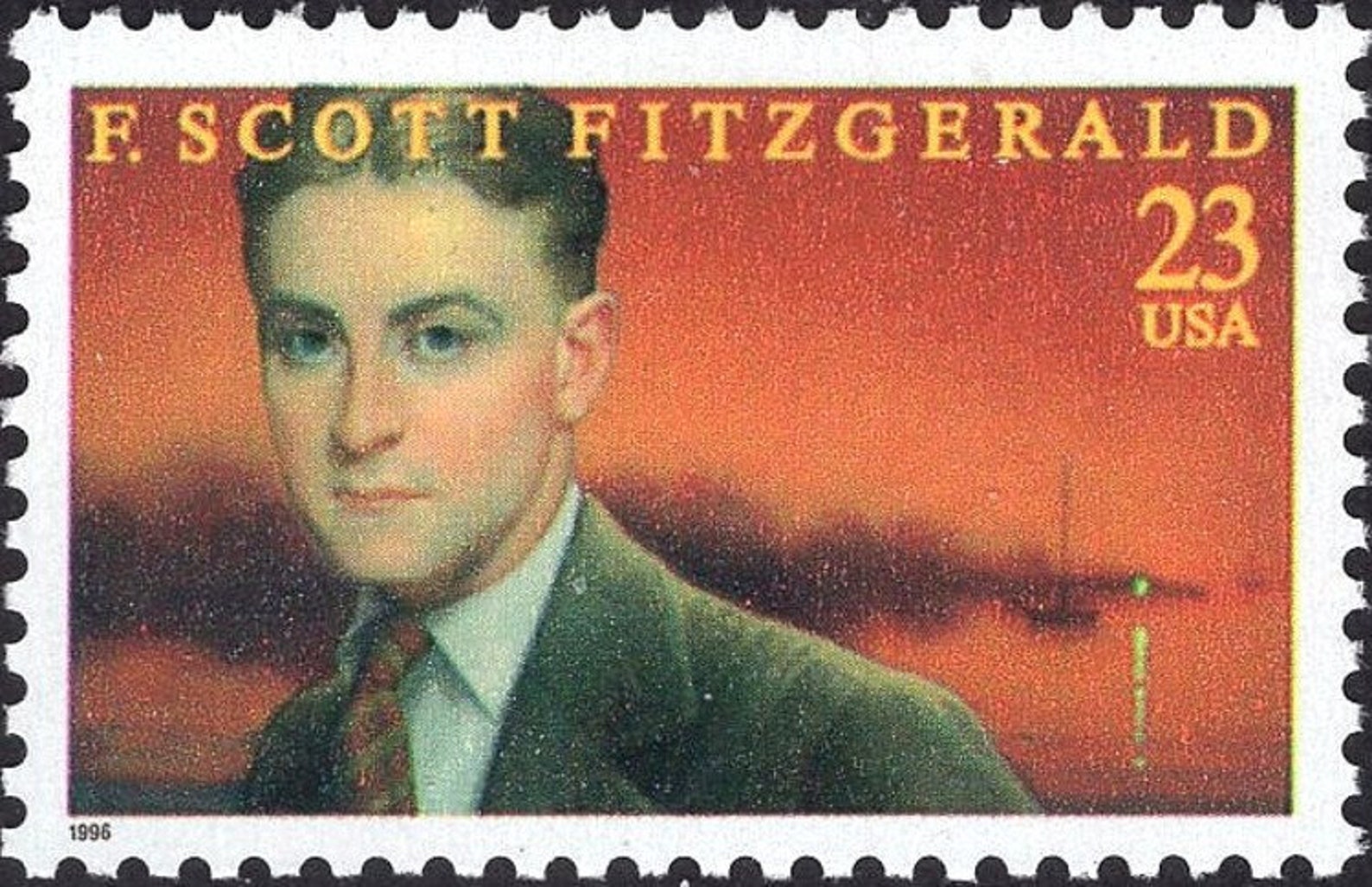 Pack of 5 Stamps .. 23c F. Scott Fitzgerald .. Vintage Unused | Etsy
