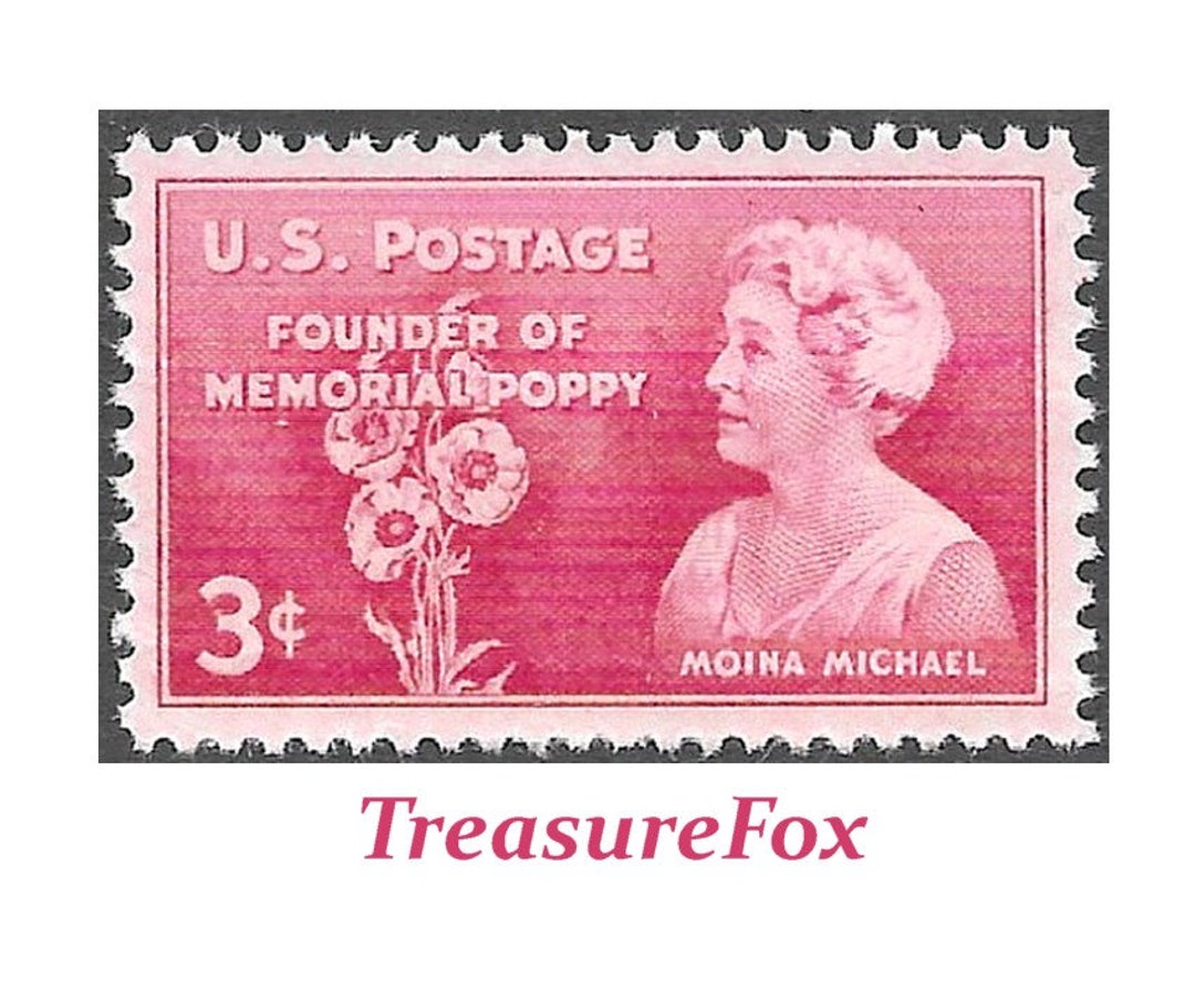 Pack of 20 .. 3c Moina Michael Memorial Poppy .. 20 Vintage Unused US ...