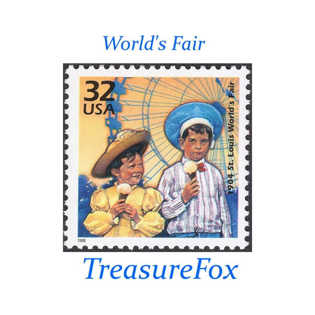 Five 32c World's Fair Stamps .. Unused US Postage Stamps .. St. Louis ...