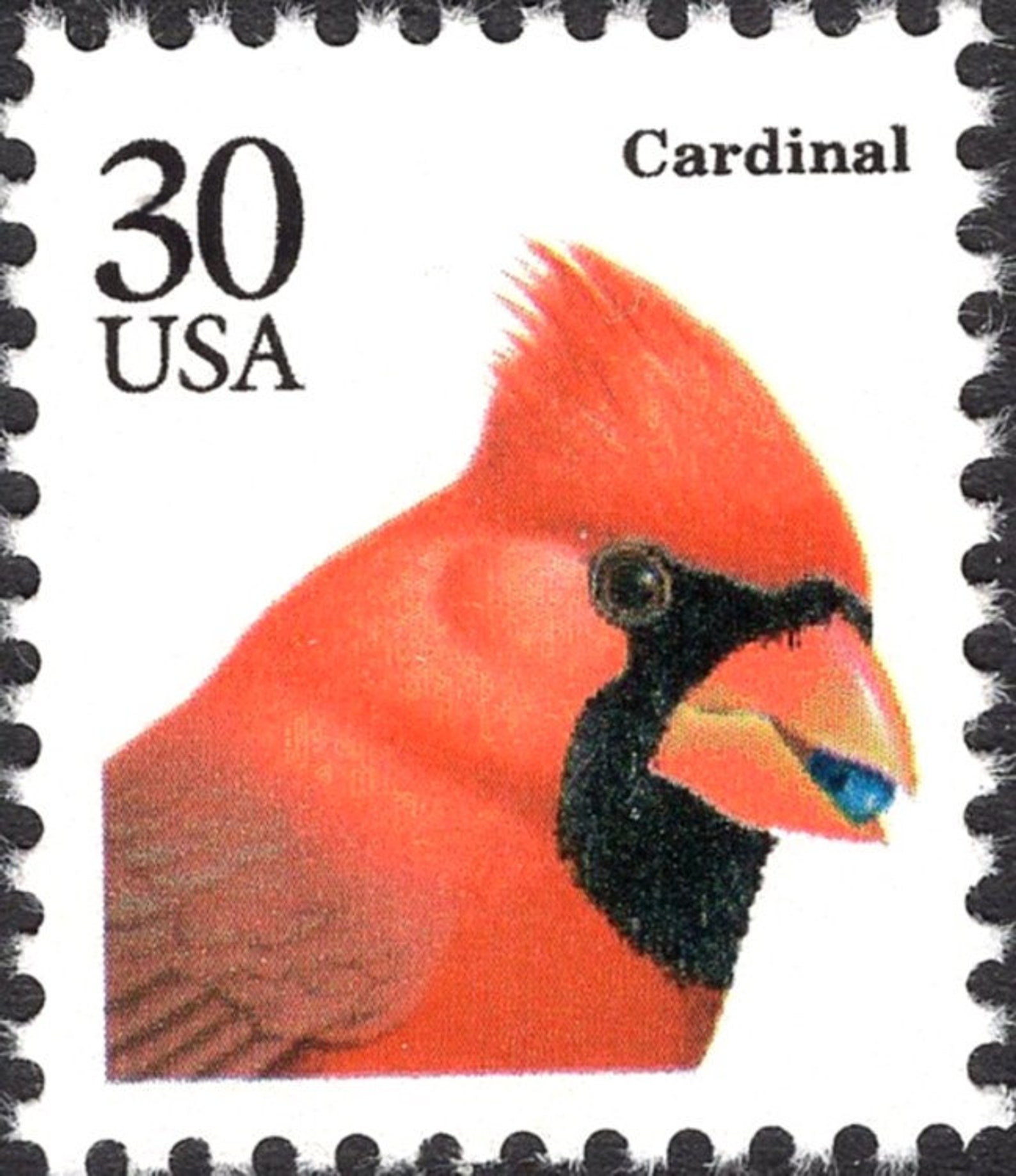 TEN 30c Cardinal Stamp Pack of 10 Vintage Unused Postage - Etsy