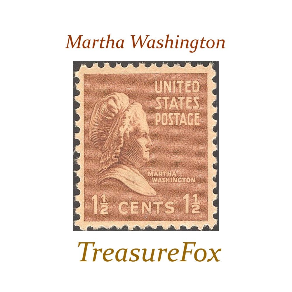 Ten 1 1/2 Cent Martha Washington Issue of 1938 .. Vintage Unused US ...