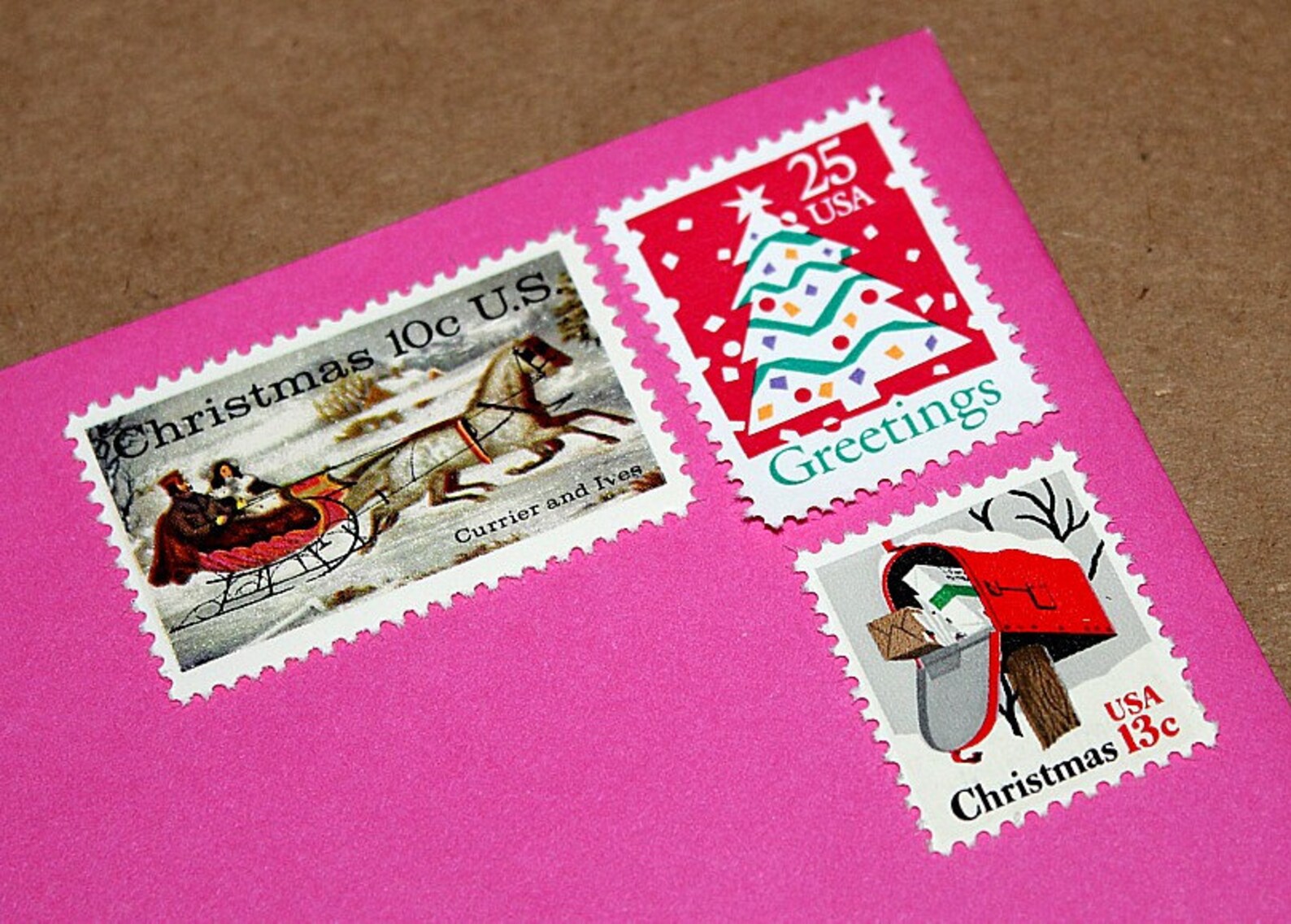 CHRISTMAS Postage Stamps .. Let It Snow Theme .. Vintage | Etsy