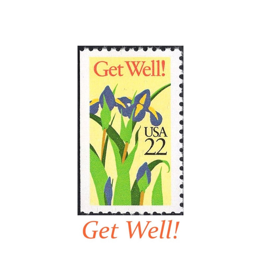 Five 22c Get Well Stamp | Unused US Postage Stamps | Pack of 5 Stamps ...