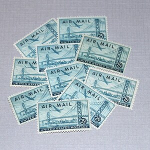 TEN 25c San Francisco Airmail Stamps | Vintage Unused Postage Stamps ...