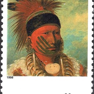 FIVE 32c George Catlin Painting Stamp | Vintage Unused US Postage ...