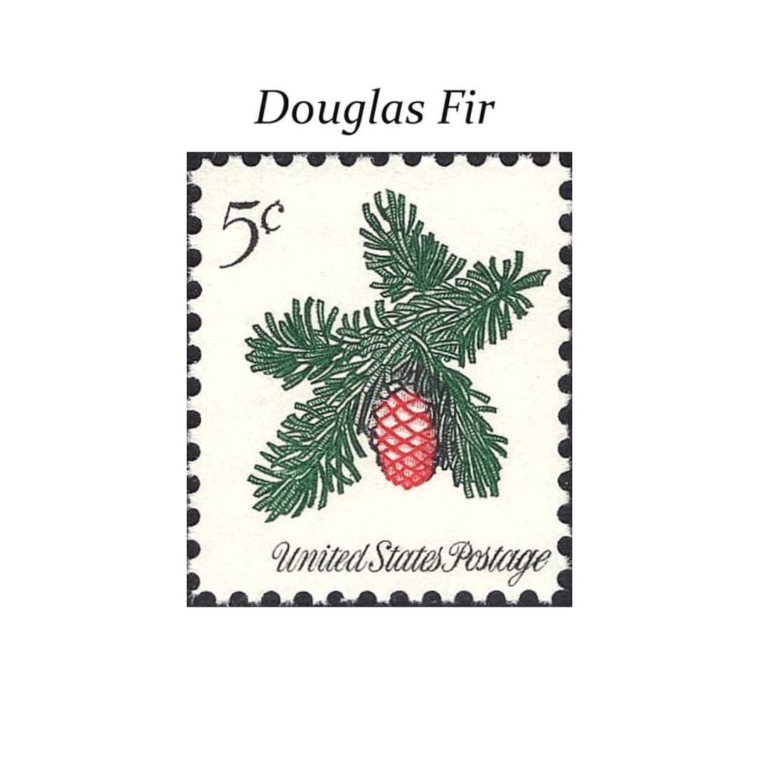 Pack of 10 .. Fir Tree and Cone | Vintage Unused US Postage Stamps ...