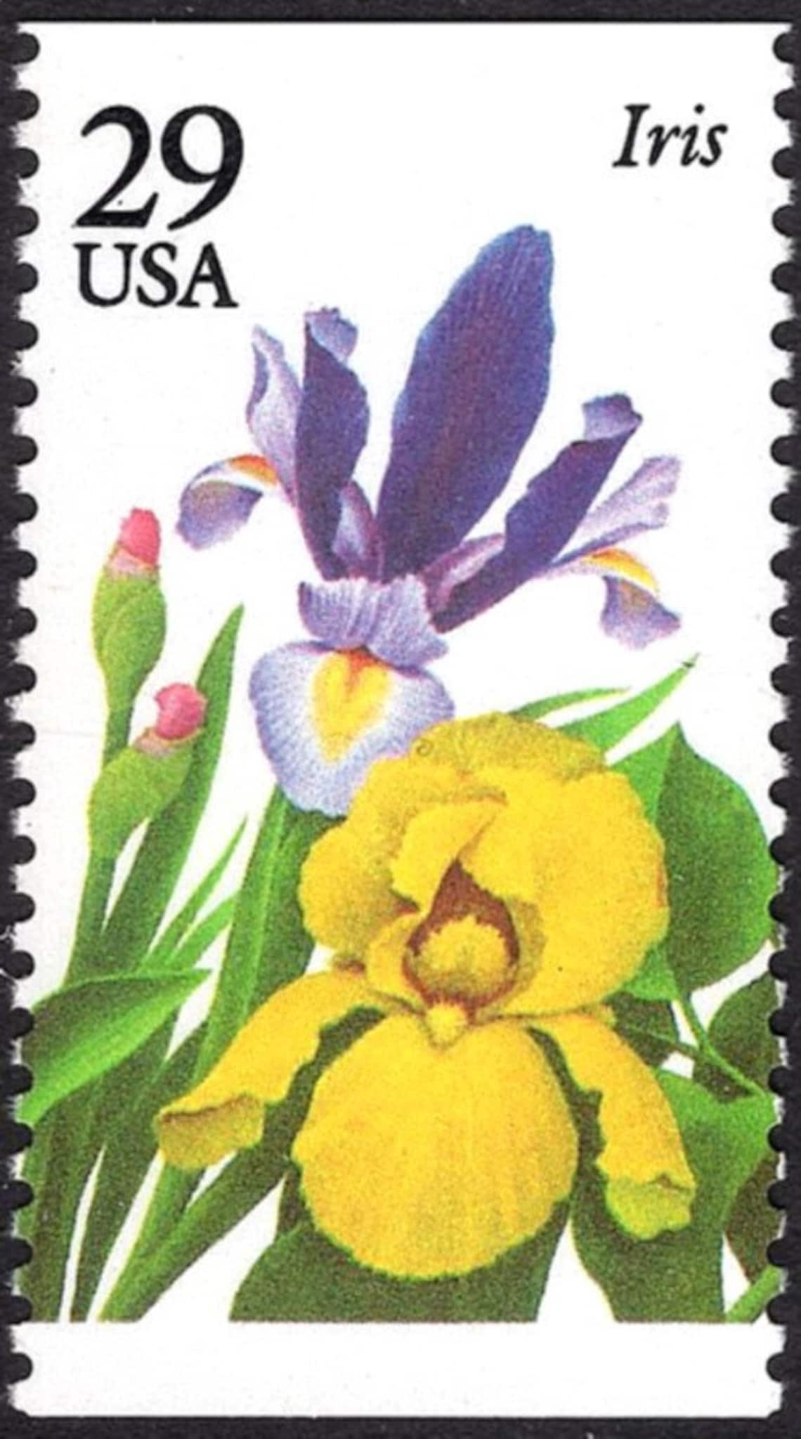 Five 29c Iris Flowers Stamps Vintage Unused Postage Stamp - Etsy