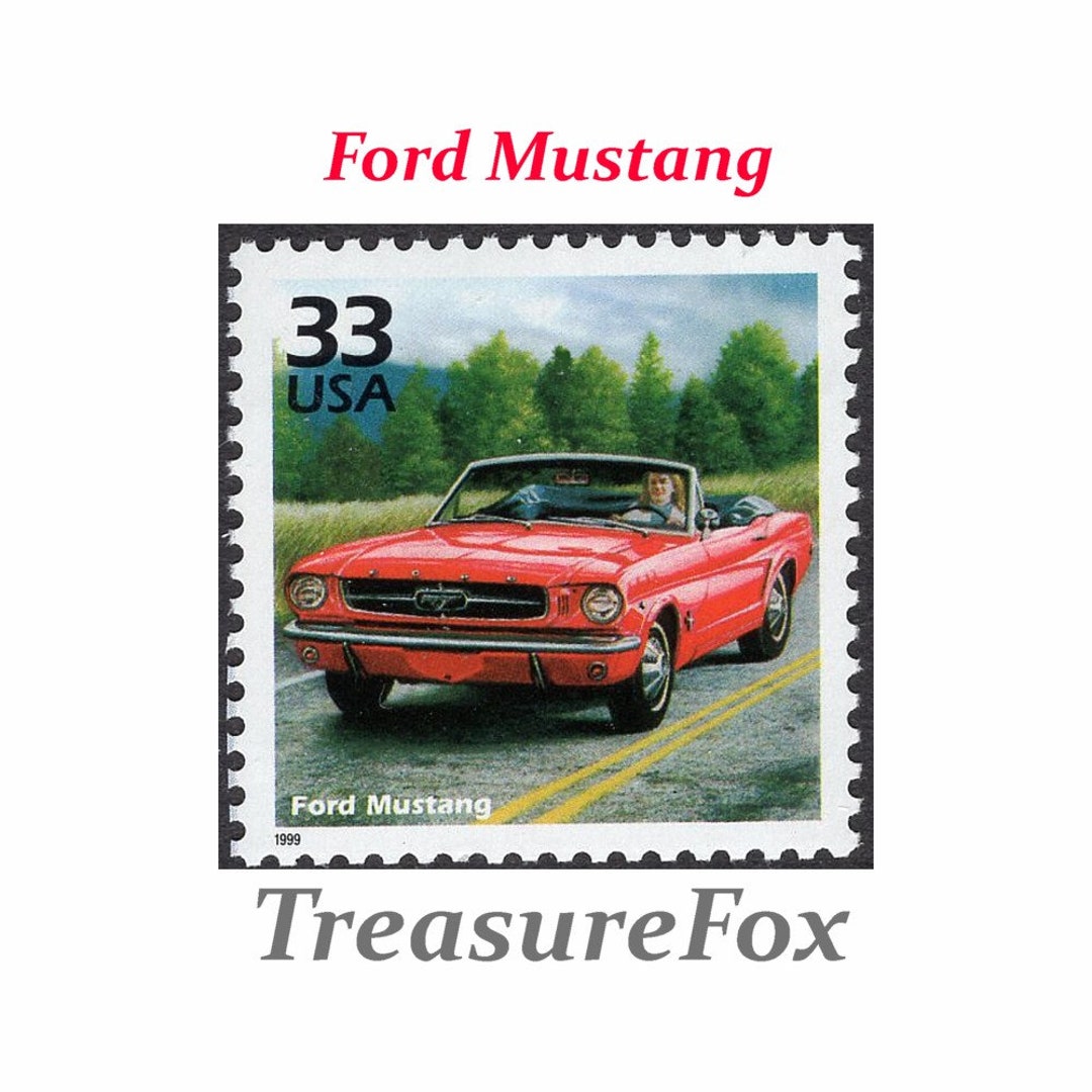 Five 33c Ford Mustang Stamps .. Unused US Postage Stamps .. Muscle Cars ...
