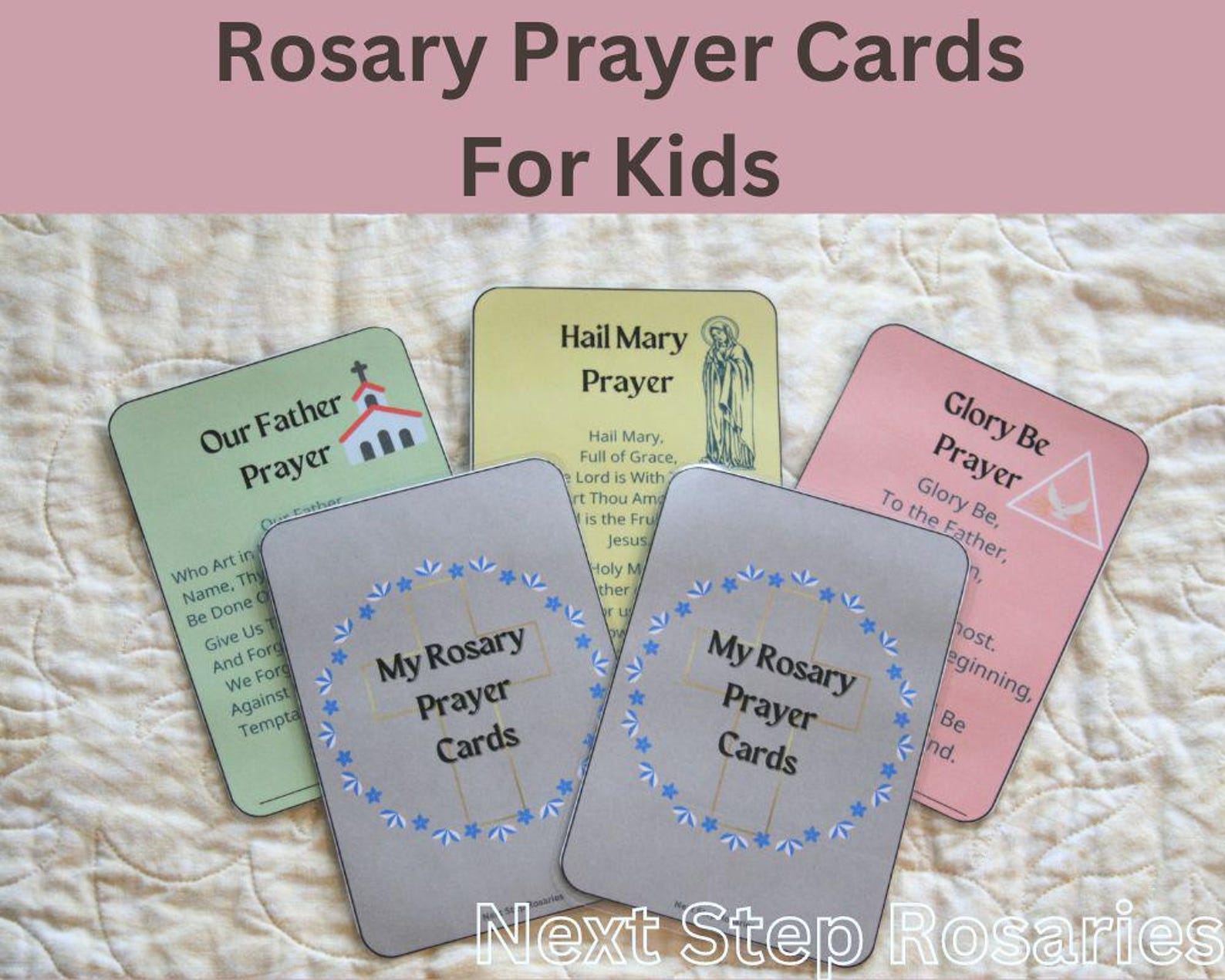Rosary Prayer Cards, Rosary Flashcards, Catholic Flashcards, Catholic ...
