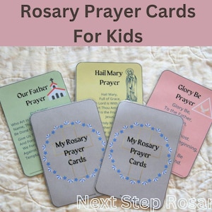 Rosary Prayer Cards, Rosary Flashcards, Catholic Flashcards, Catholic ...