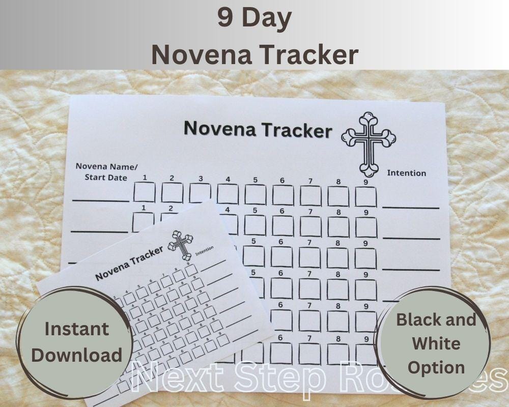 Novena Tracker, Prayer Tracker, Catholic Printable, Catholic Prayer ...