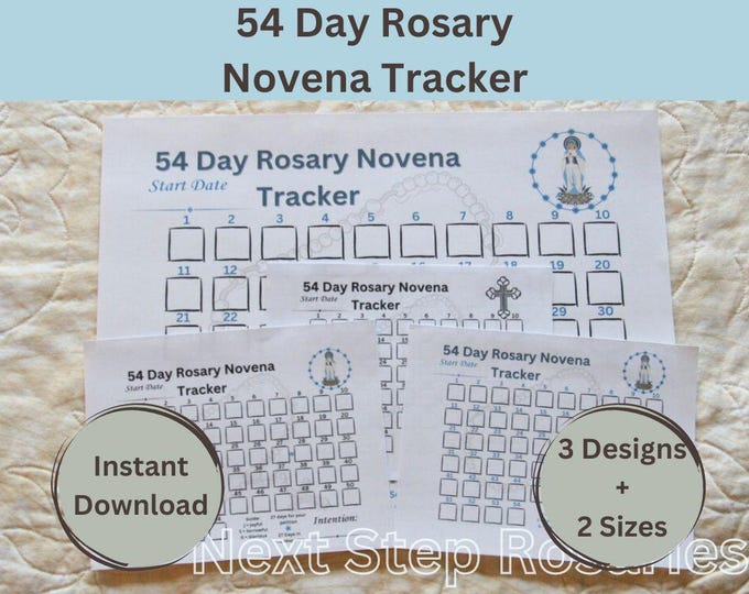 54-day Rosary Novena Bundle Printable Tracker With Guide for Catholic ...