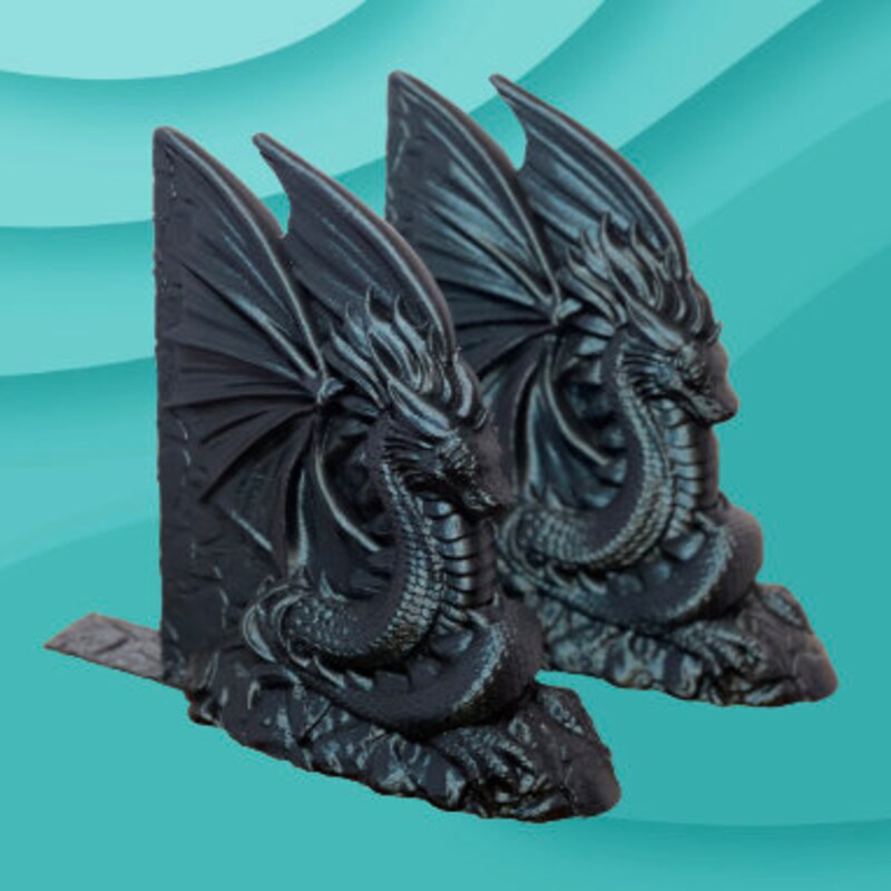 Dragon Bookends - Etsy