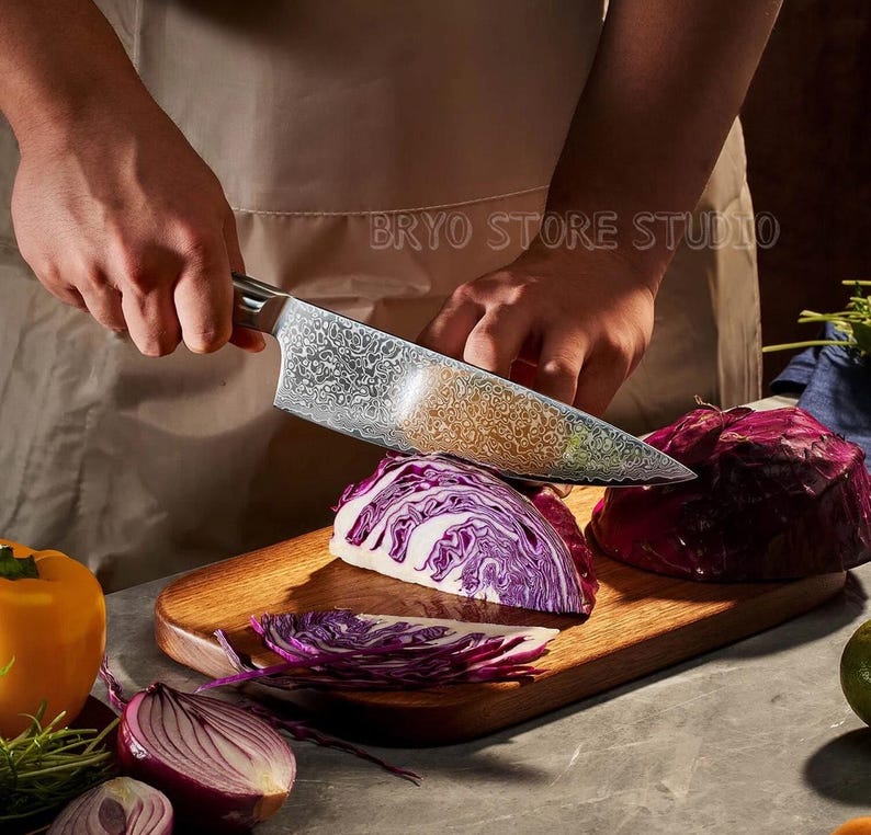 Kitchen Chef Knife, Santoku Knife , Damascus Kitchen Knife, Christmas ...
