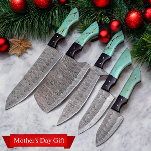 Kitchen Culinary Set, 7 Pcs Chef Set , BBQ Damascus Kitchen Set ...